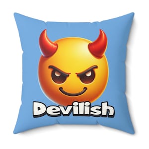 Devil Emoji Pillow - Etsy