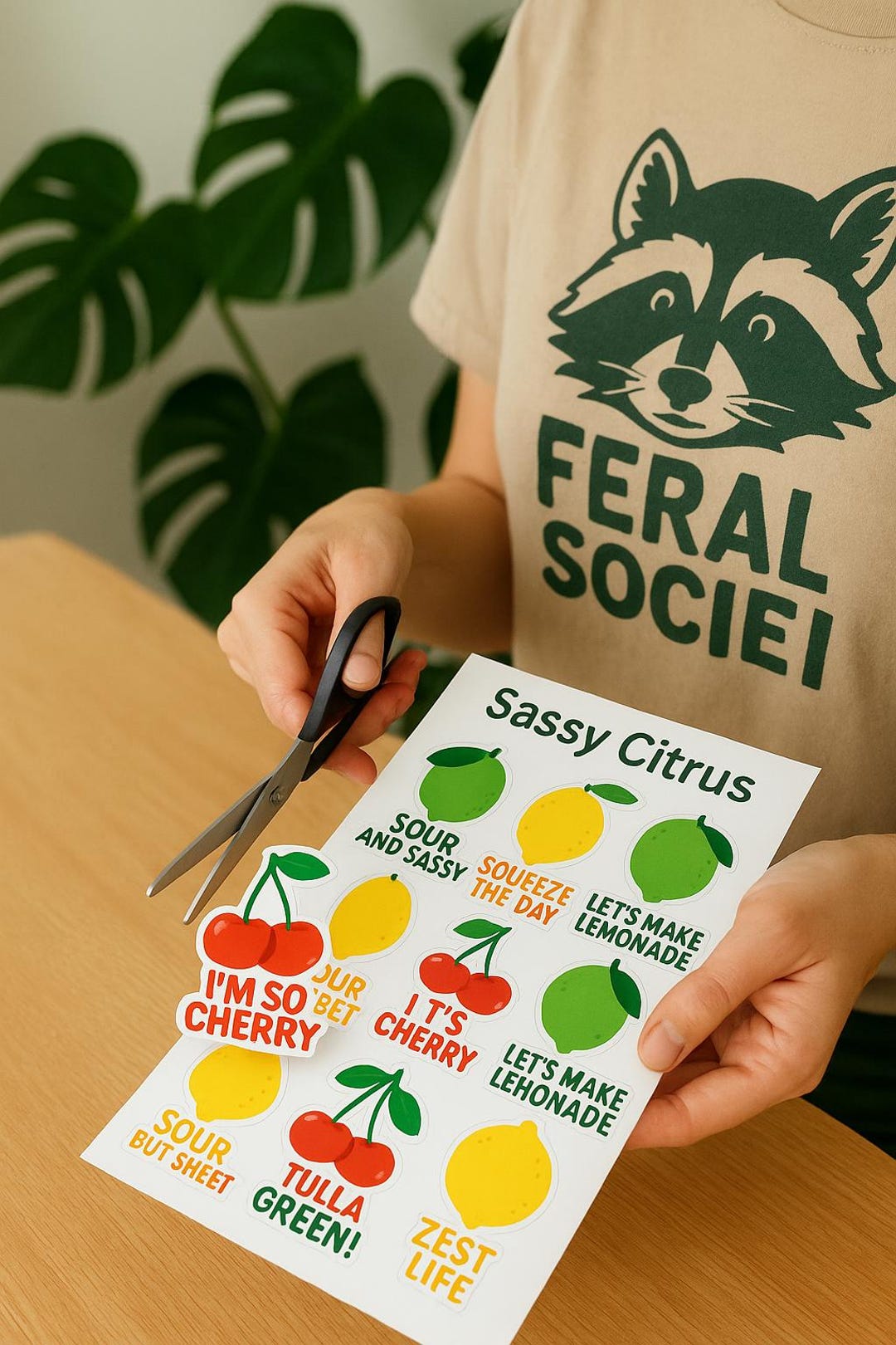 Sassy Citrus Sticker Sheet – Funny Fruit Stickers for Laptop, Water ...