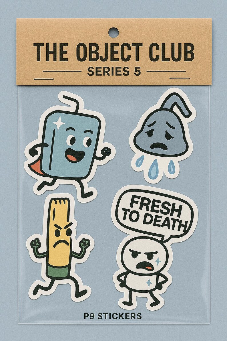 The Object Club – Series 5 Die-cut Sticker Pack – Funny Vinyl Stickers ...
