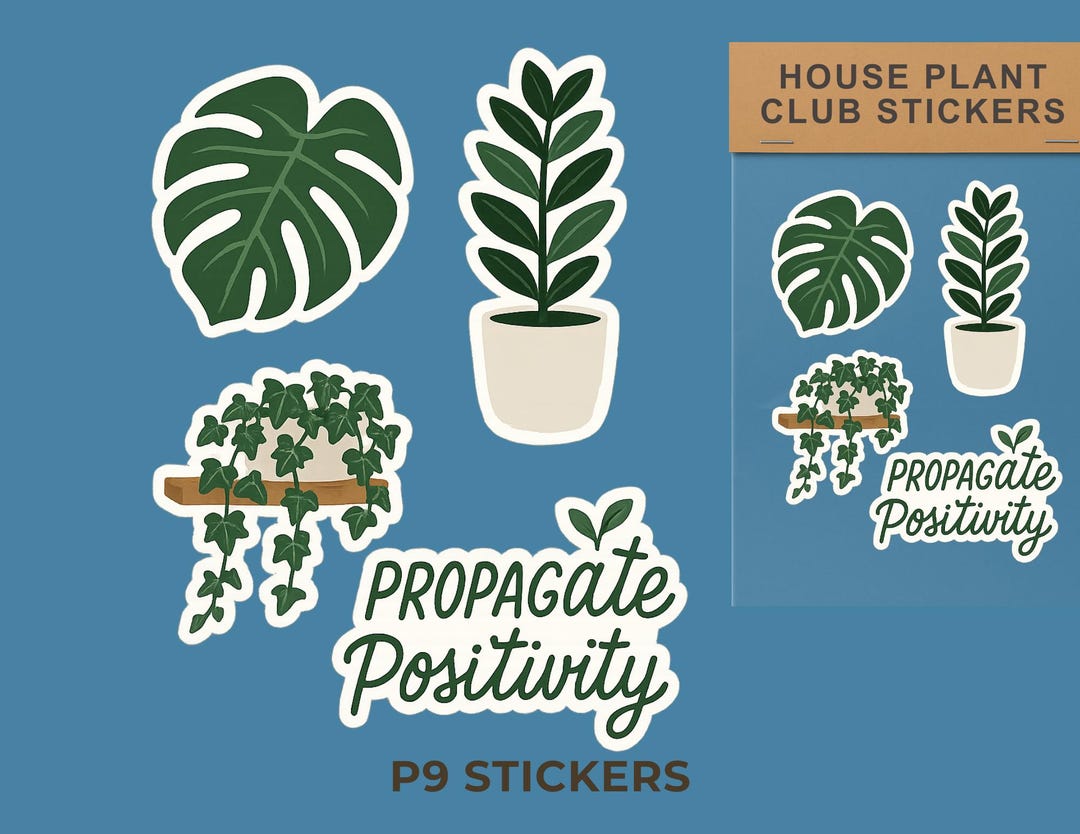 Houseplant Stickers: Waterproof Vinyl Plant Lover Gift - Etsy