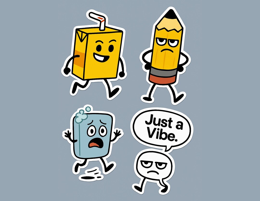 The Object Club – Series 1 Sticker Pack – Funny Vinyl Stickers for Kids ...