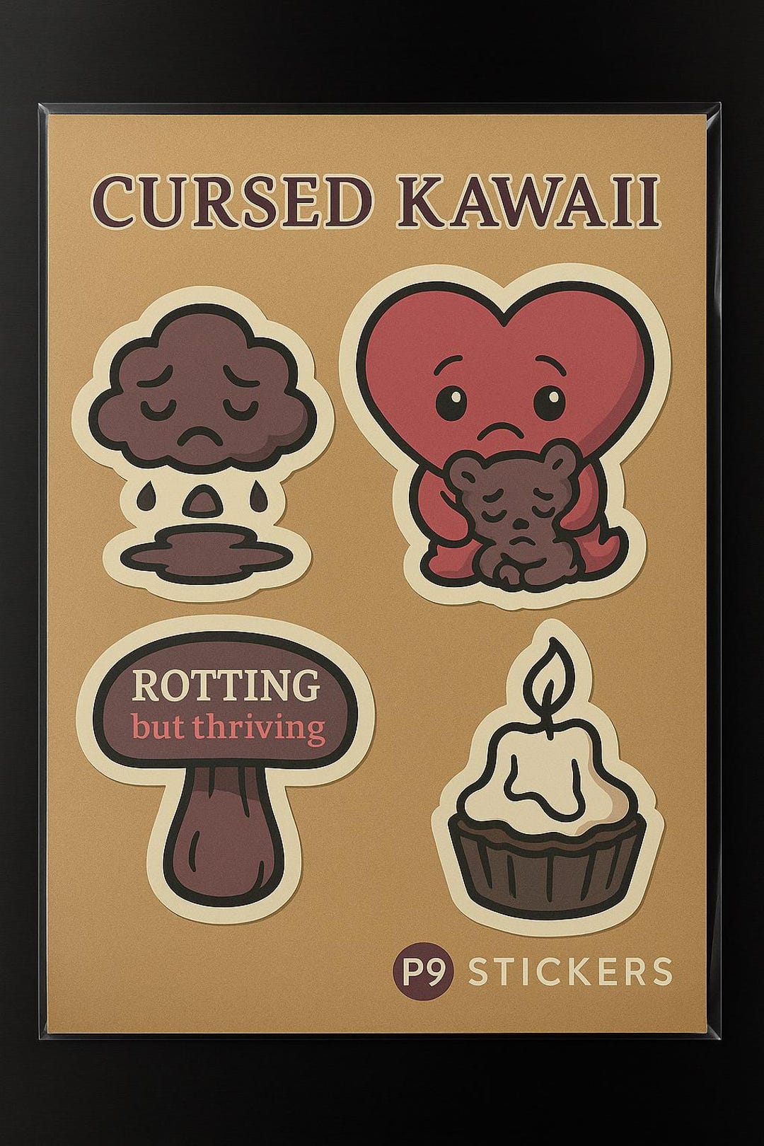 Cursed Kawaii Sticker Pack: Emo Journal Stickers - Etsy