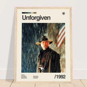 Unforgiven Retro Movie Poster Print Movie Poster Mid-century Modern ...