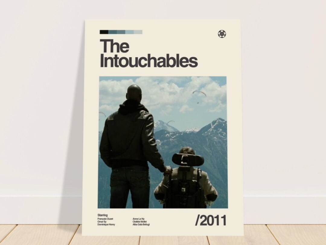 The Intouchables Retro Movie Poster Print Movie Poster Mid-century ...