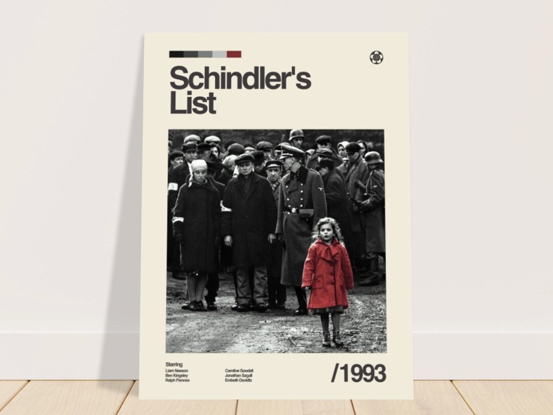 Schindler's List Retro Movie Poster Print Movie Poster Mid-century ...