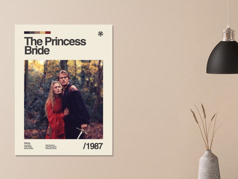 The Princess Bride Retro Movie Poster Print Mid-century Modern Wall ...