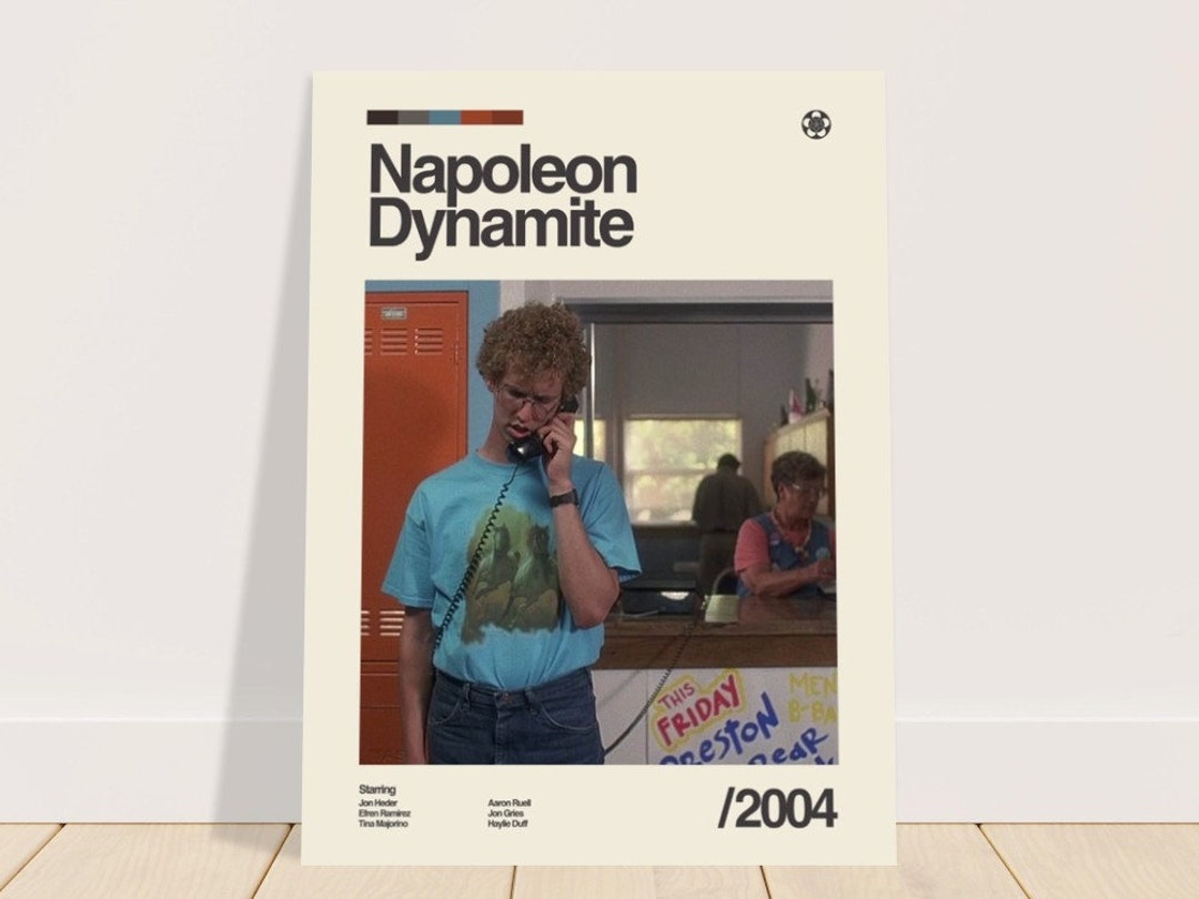 Napoleon Dynamite Retro Movie Poster Print Movie Poster Mid-century ...