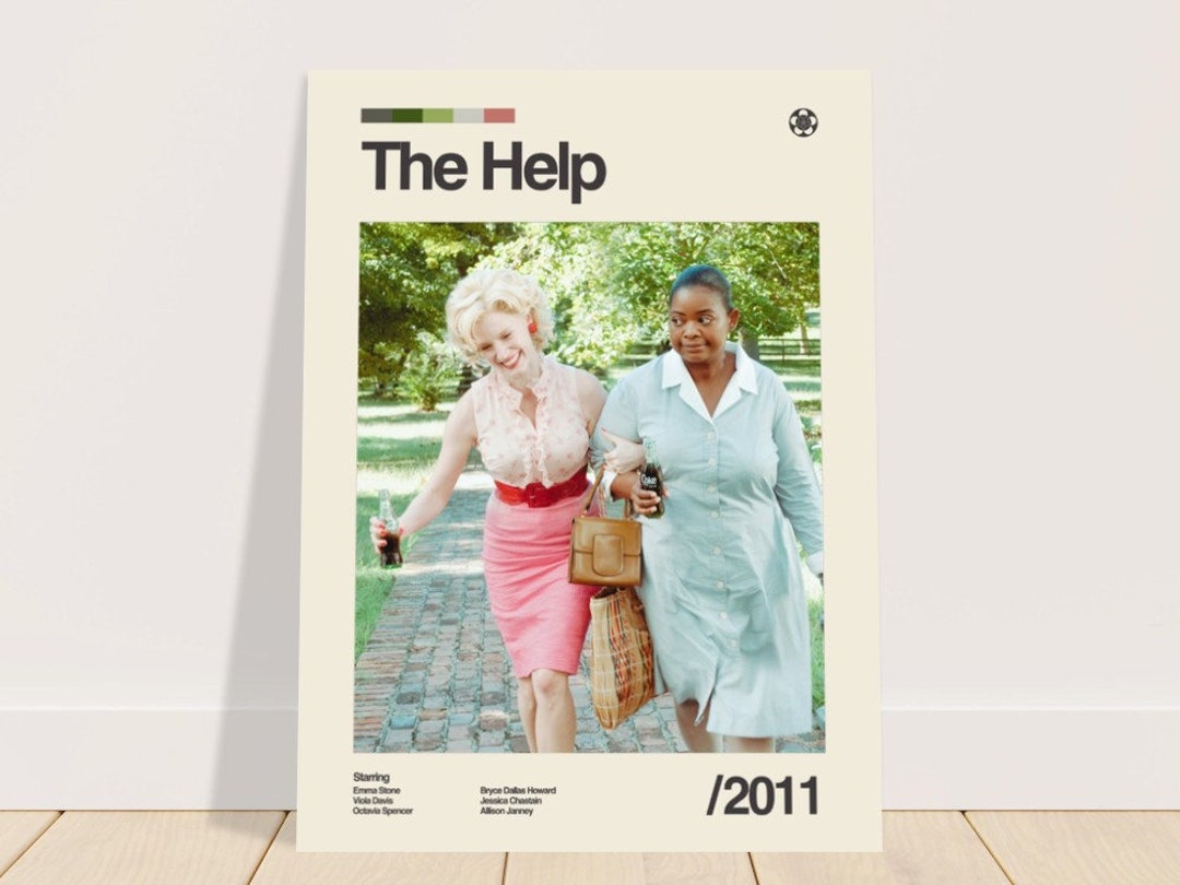 The Help Retro Movie Poster Print Movie Poster Mid-century Modern Wall ...
