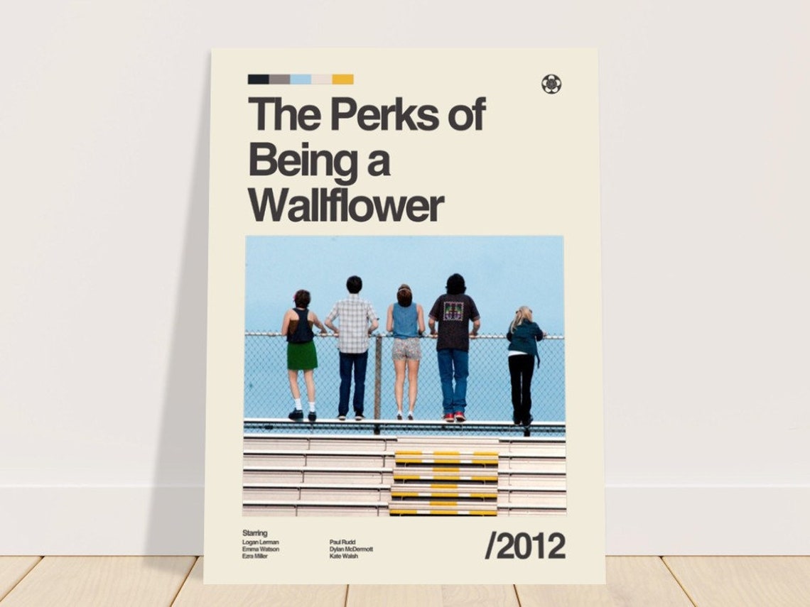 The Perks of Being a Wallflower Retro Movie Poster Print Mid-century ...