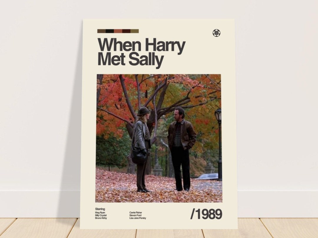 When Harry Met Sally Retro Movie Poster Print Mid-century Modern Wall ...