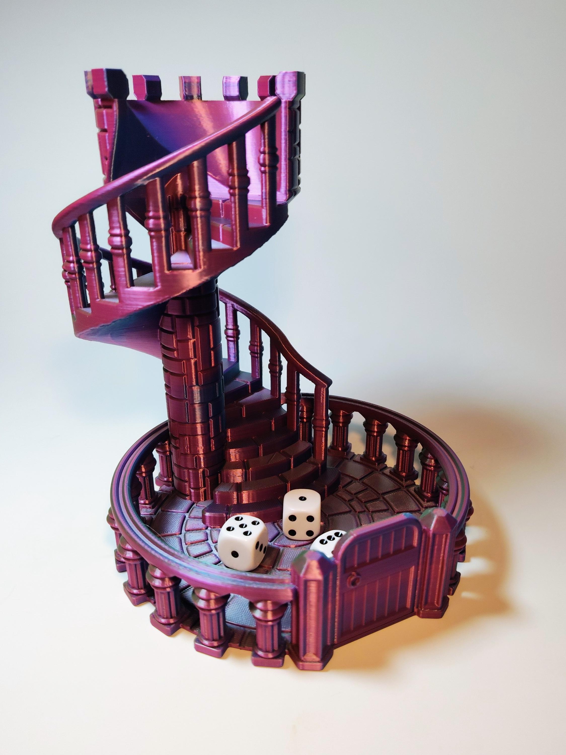 3D Printed Spiral Dice Tower - Etsy