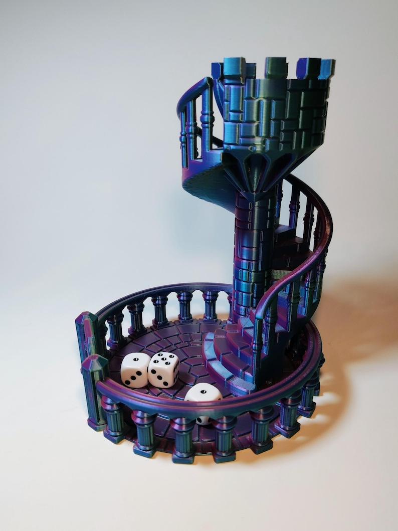 3D Printed Spiral Dice Tower - Etsy