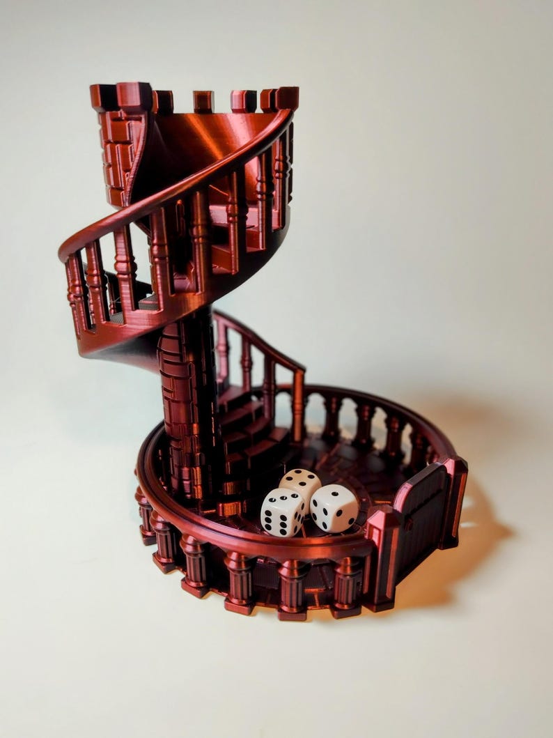 3D Printed Spiral Dice Tower - Etsy