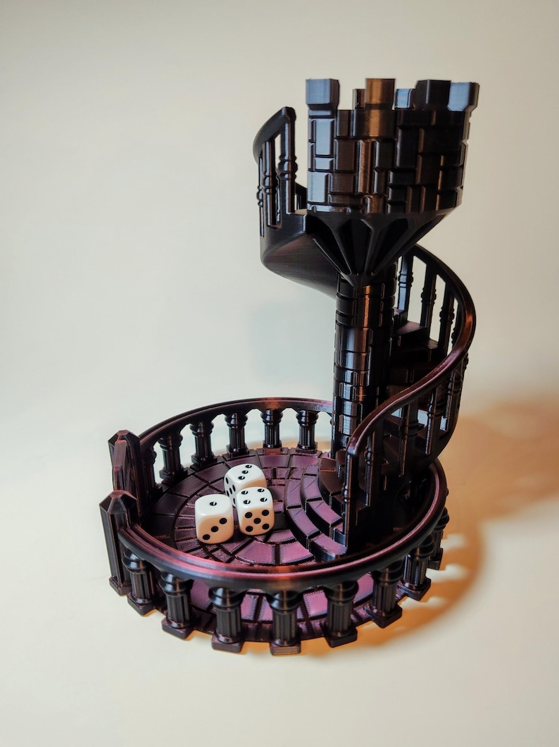 3D Printed Spiral Dice Tower - Etsy