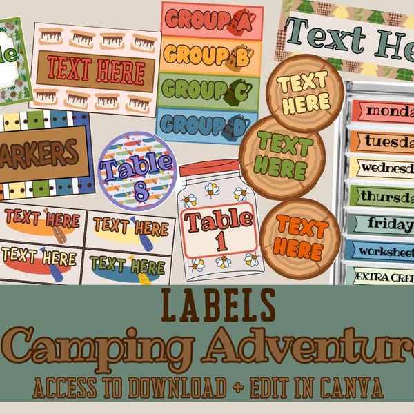 Camping Theme Class Bundle - Etsy