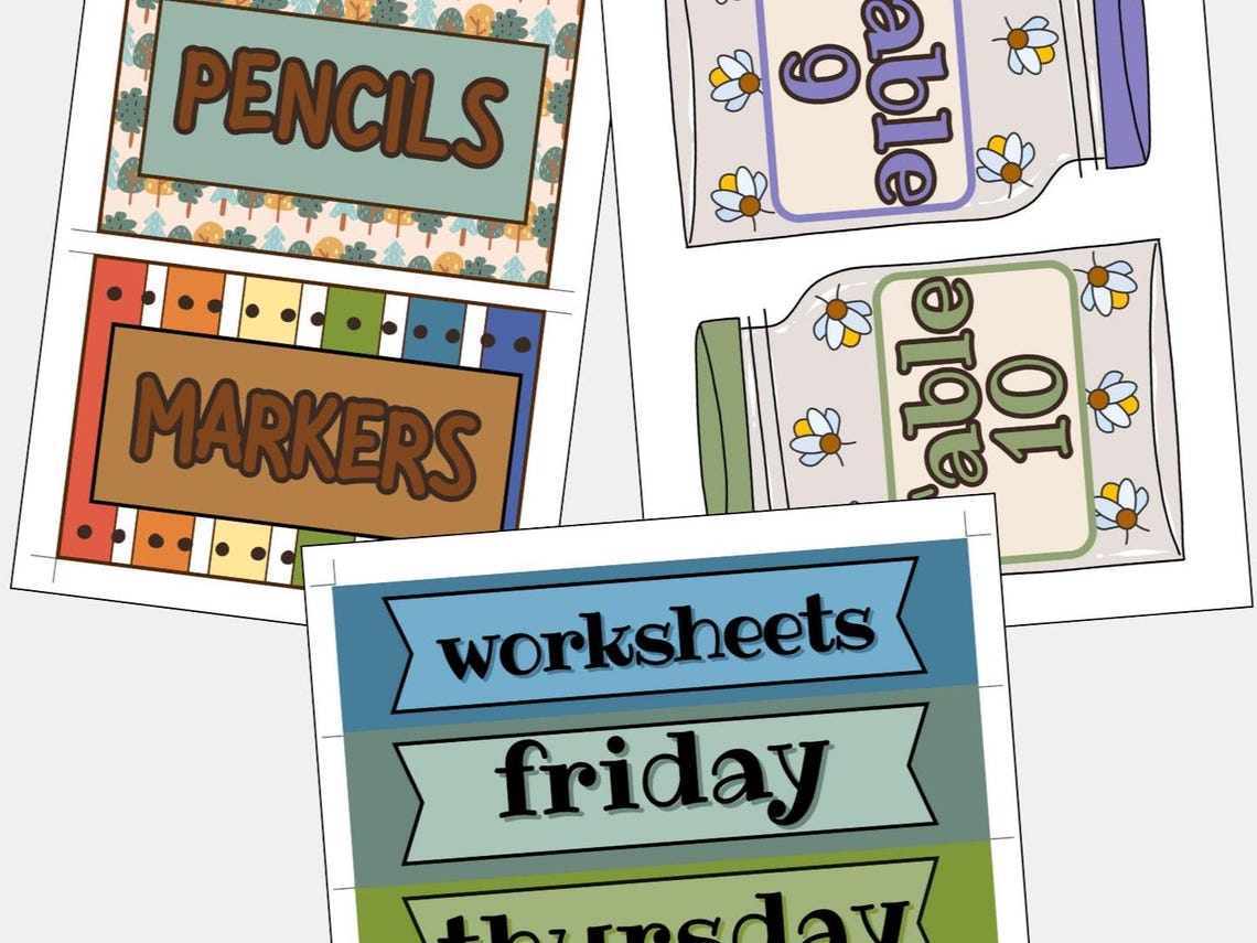 Labels | Camping Adventure Classroom Decor | Camping Nature Outdoor ...