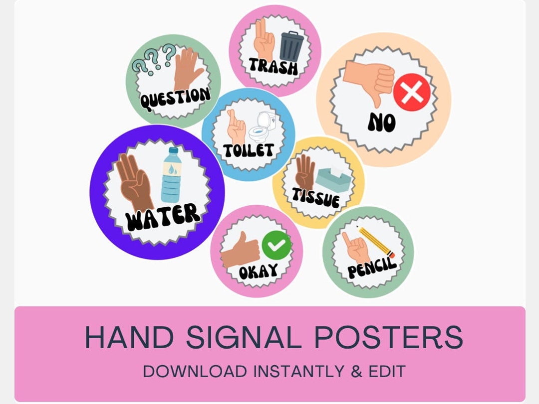 Hand Signals Display - Space Explorer | Classroom Decor | Teacher ...