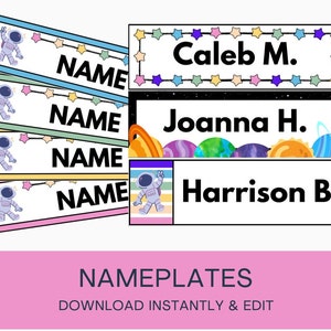 Nameplates - Space Explorer | Classroom Decor | Student Name Display ...