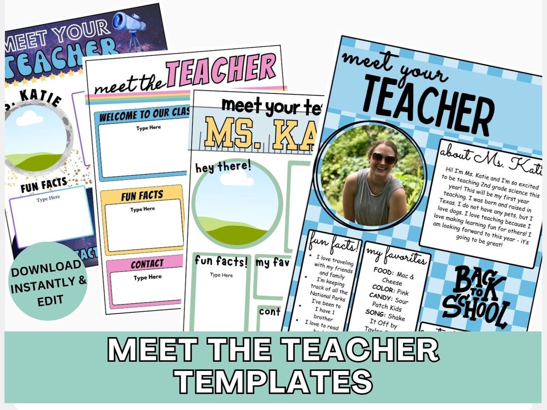 Meet the Teacher Templates | Back to School Fliers | Introduce Myself ...