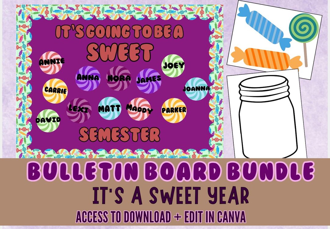 It's a Sweet Year Bulletin Board Bundle | Sweet Temptations Class Decor ...