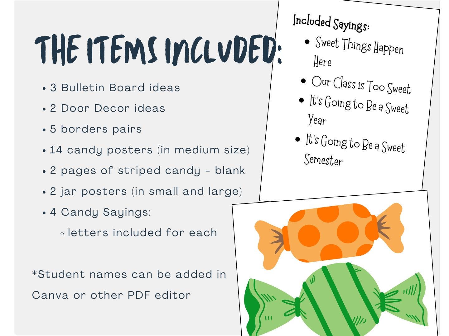 It's a Sweet Year Bulletin Board Bundle | Sweet Temptations Class Decor ...