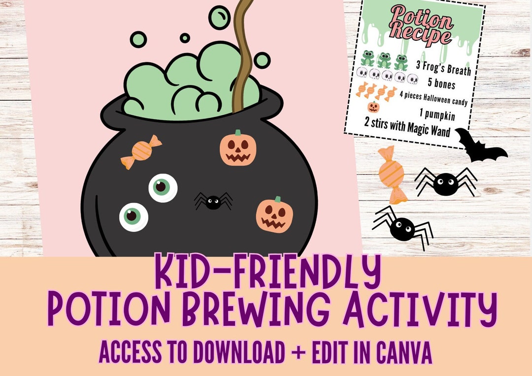 Kid-friendly Potion Brewing Activity Spook-tacular Fall Halloween Theme ...