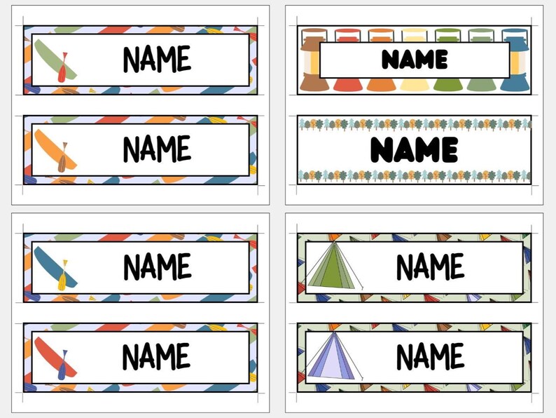 Nameplates | Camping Adventure Classroom Decor | Camping Nature Outdoor ...