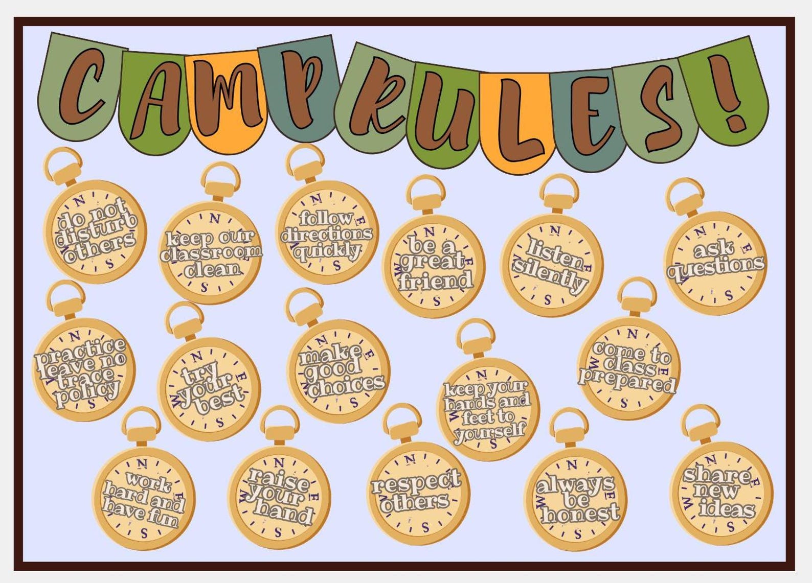 Classroom Resource Bundle | Camping Adventure Classroom Decor | Camping ...