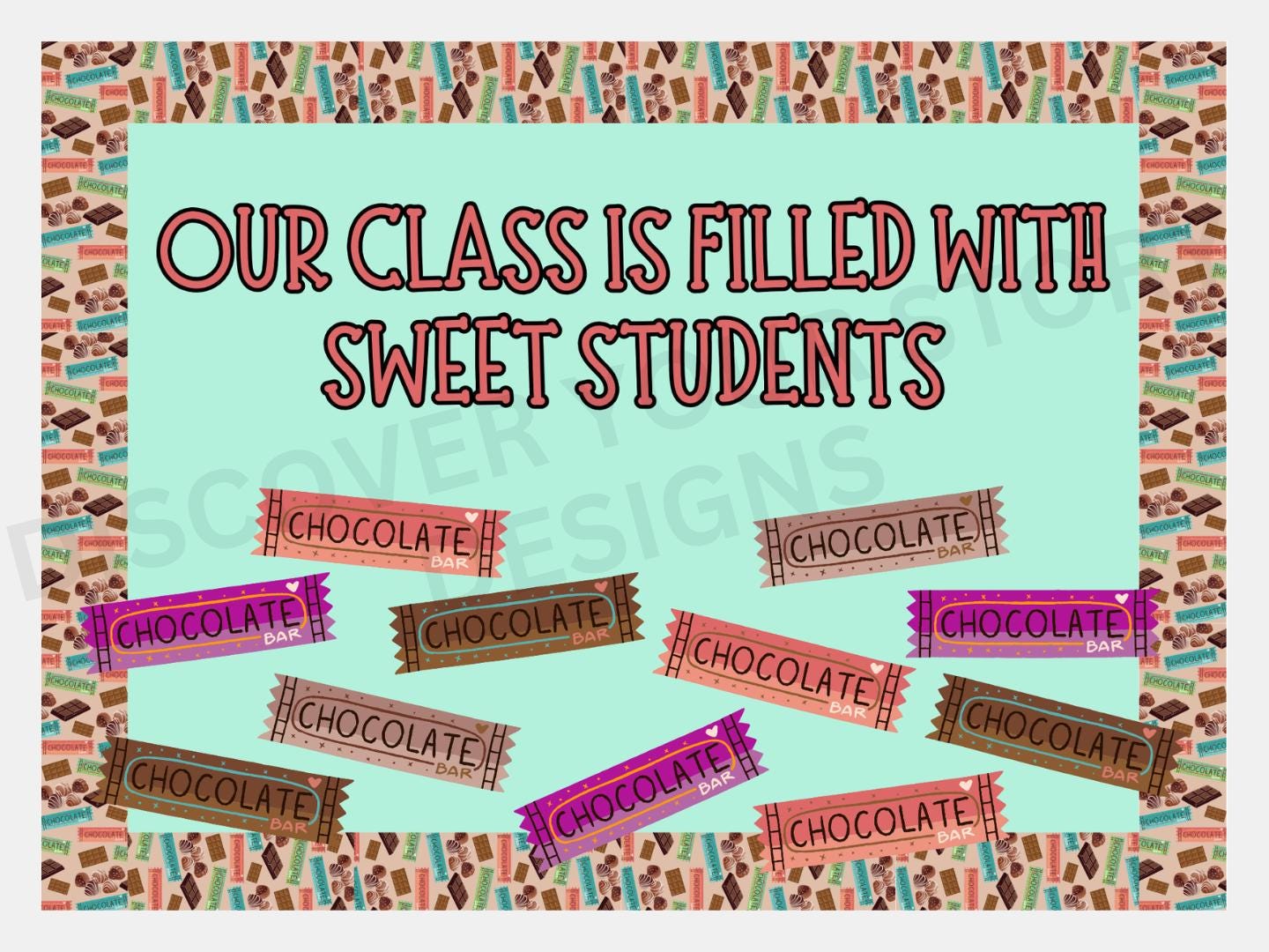 Chocolate Box Bulletin Board Bundle | Sweet Temptations Class Decor ...