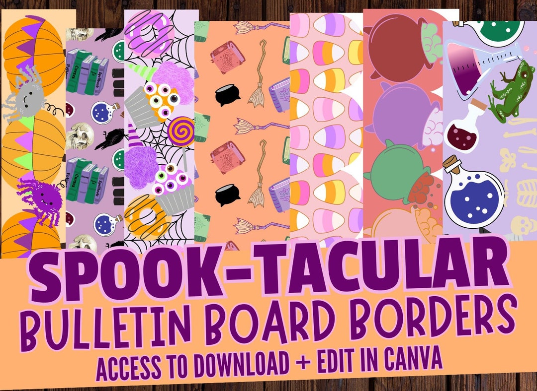 Halloween Bulletin Board Borders | 2 Inch & 3 Inch Borders | Scalloped ...