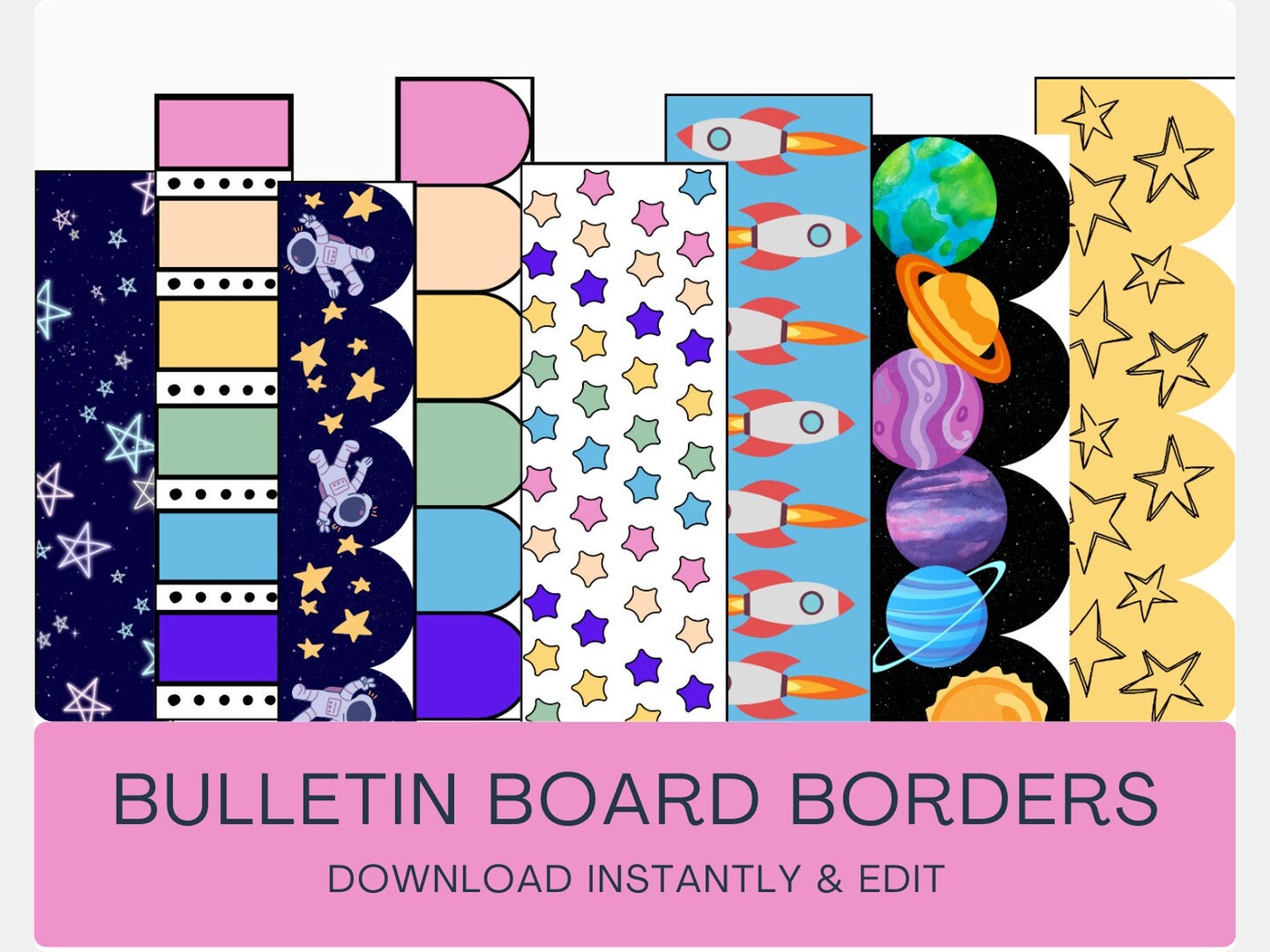 Bulletin Board Borders - Space Explorer | Classroom Decor | Teacher ...