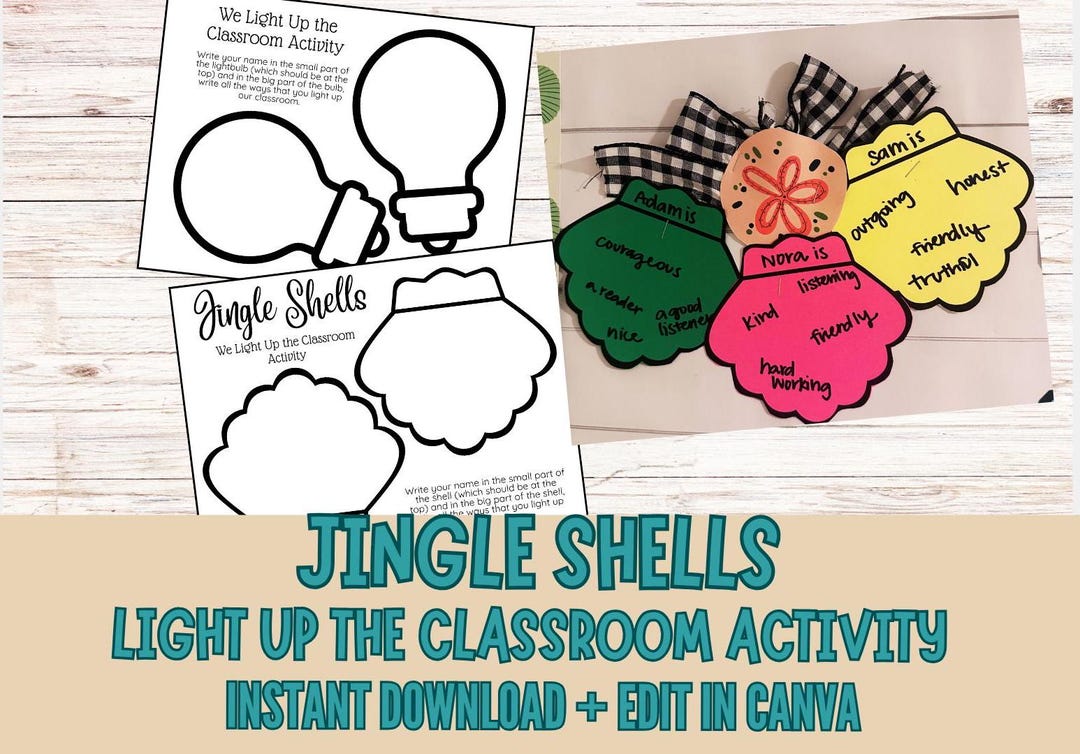 Jingle Shells Activity | Light up the Classroom With Self Confidence ...