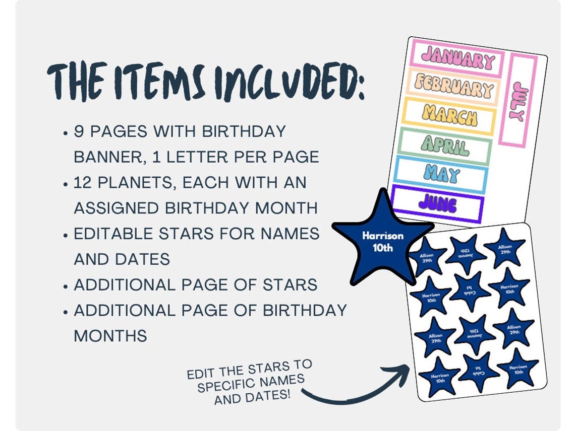 Space Explorer Birthday Board Kit - Outer Space Theme Classroom Decor ...