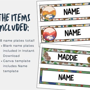 Nameplates | Camping Adventure Classroom Decor | Camping Nature Outdoor ...
