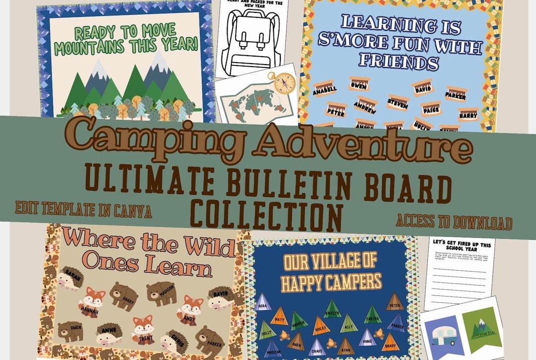 Ultimate Bulletin Board Collection | Camping Nature Outdoor Theme ...
