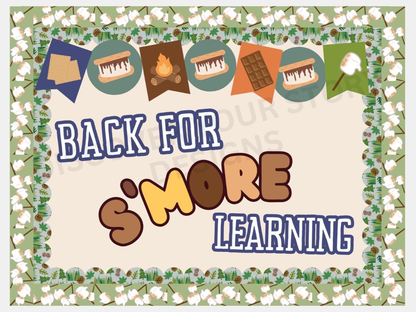 S'more Learning Bulletin Board Bundle | Camping Nature Outdoor Theme ...
