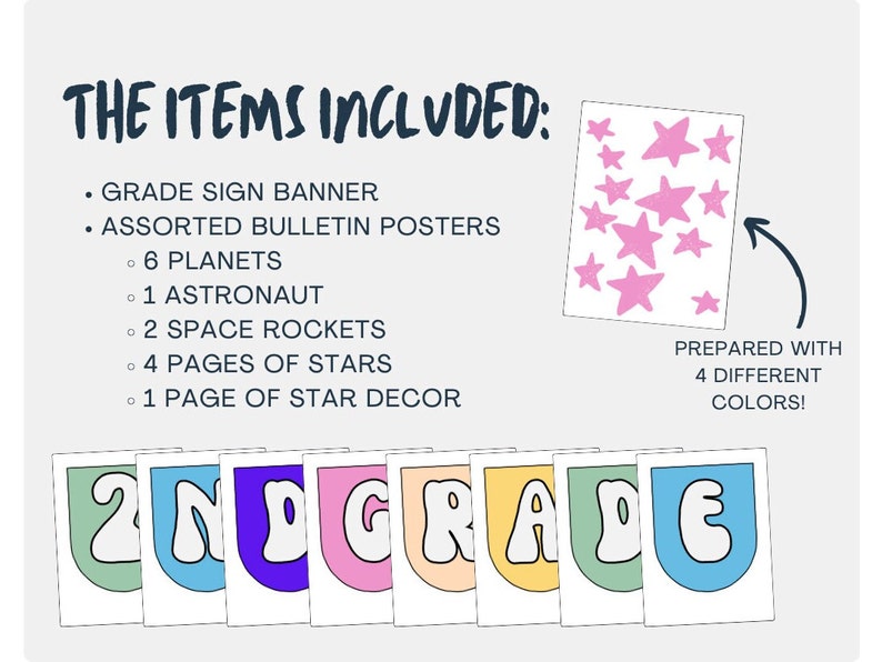 Grade Signs & Bulletin Board Posters - Space Explorer | Classroom Decor ...
