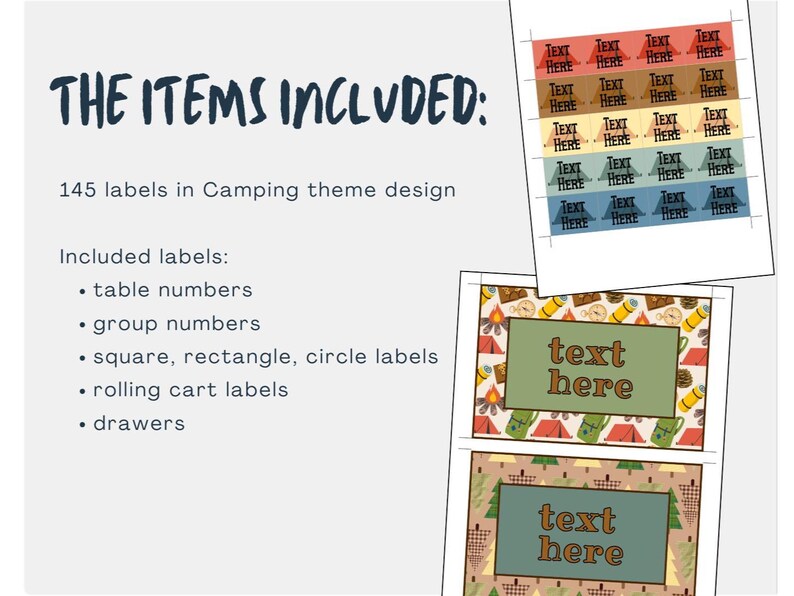 Labels | Camping Adventure Classroom Decor | Camping Nature Outdoor ...