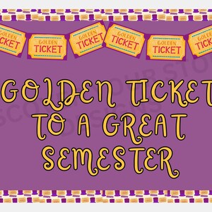 Golden Ticket Bulletin Board Bundle | Sweet Temptations Class Decor ...