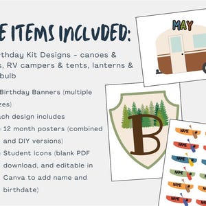 Birthday Board Kits | Camping Adventure Classroom Decor | Camping ...
