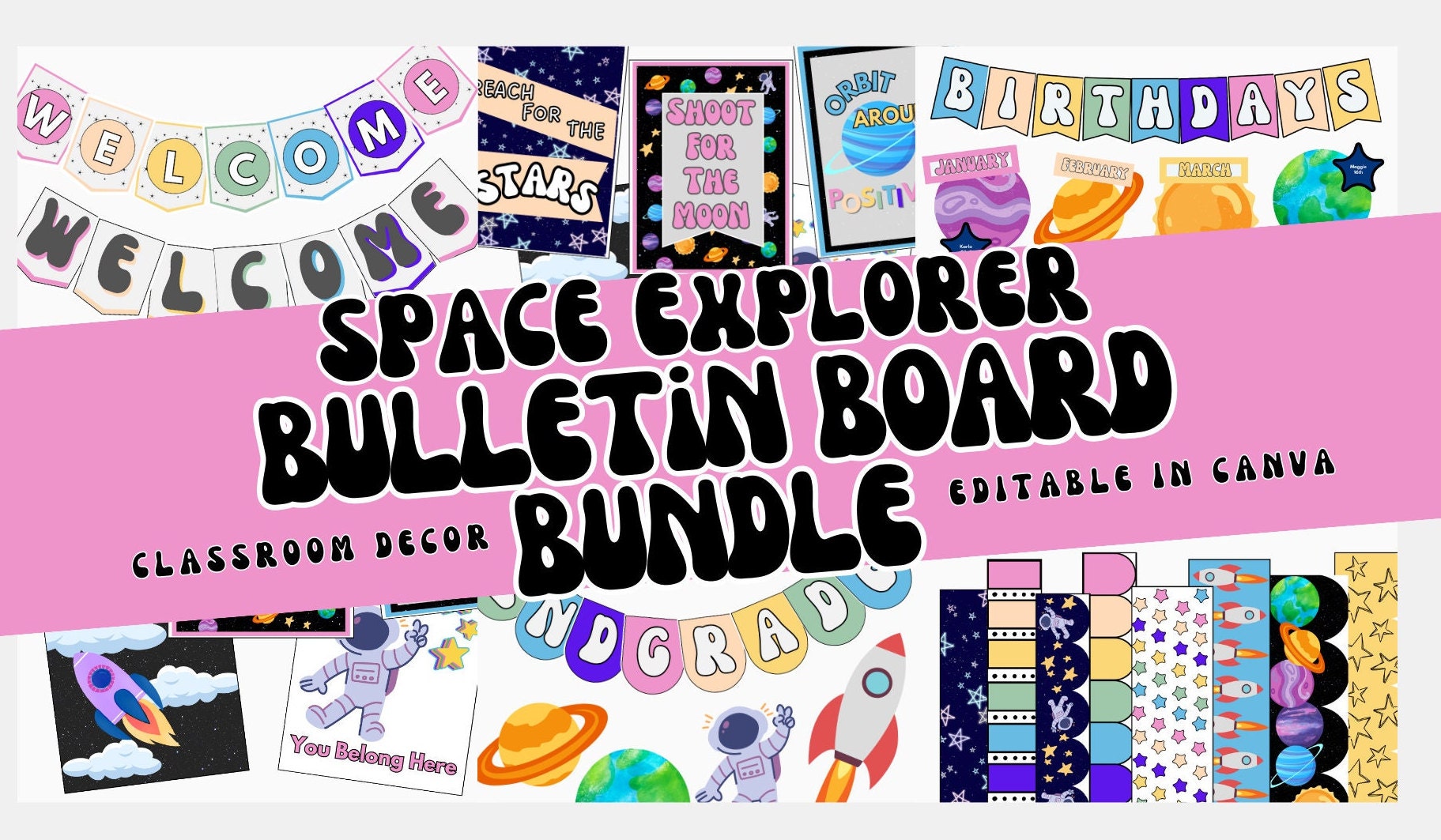Bulletin Board Bundle - Space Explorer | Classroom Decor | Outer Space ...