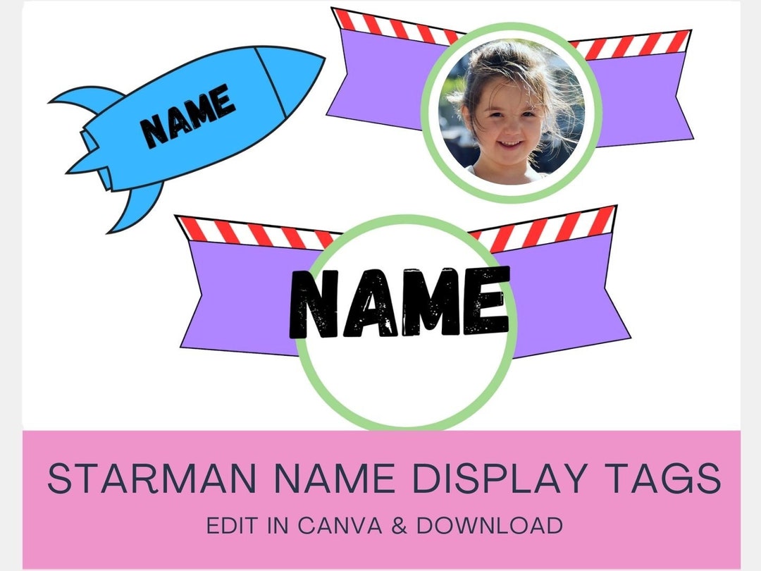 Starman Name Display Tags | Disney's Buzz Lightyear Inspired | Outer ...