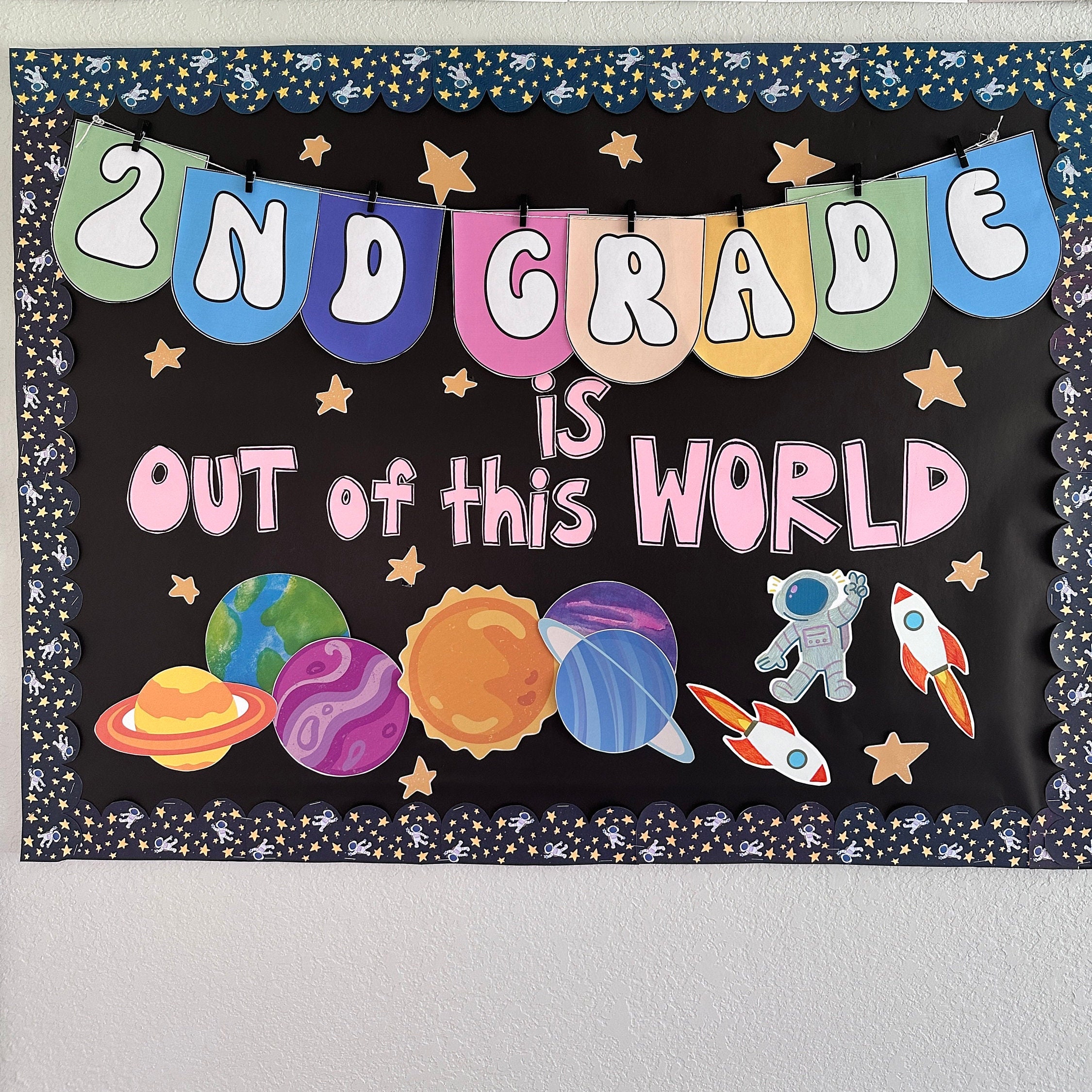Grade Signs & Bulletin Board Posters - Space Explorer | Classroom Decor ...