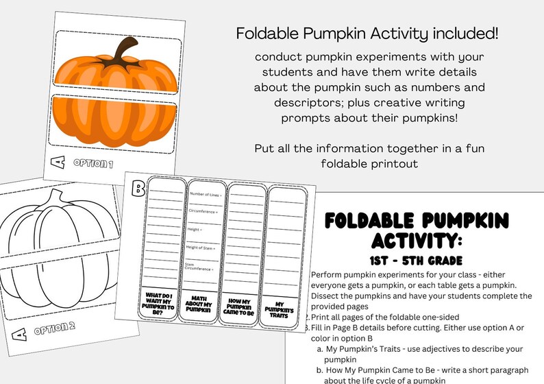 Pick a Pumpkin Bulletin Board Bundle | Halloween Classroom Decor ...