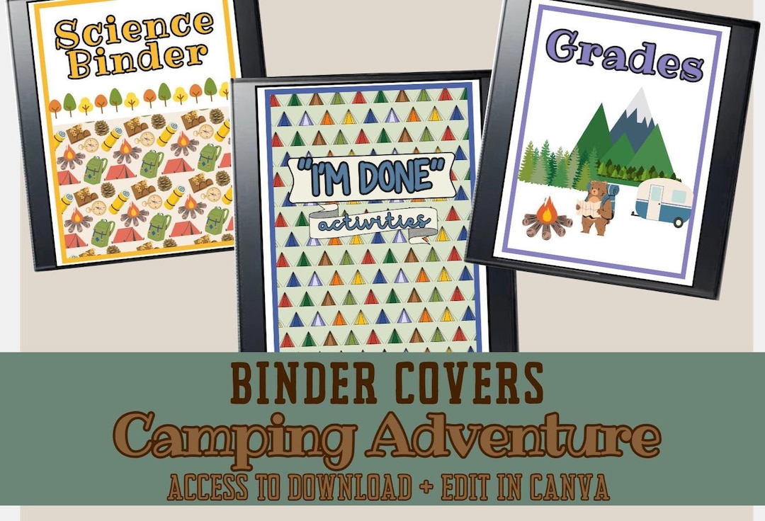 Binder Covers | Camping Adventure Classroom Decor | Camping Nature ...