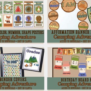 Camping Adventure Classroom Decor Bundle | Camping Nature Outdoor Theme ...