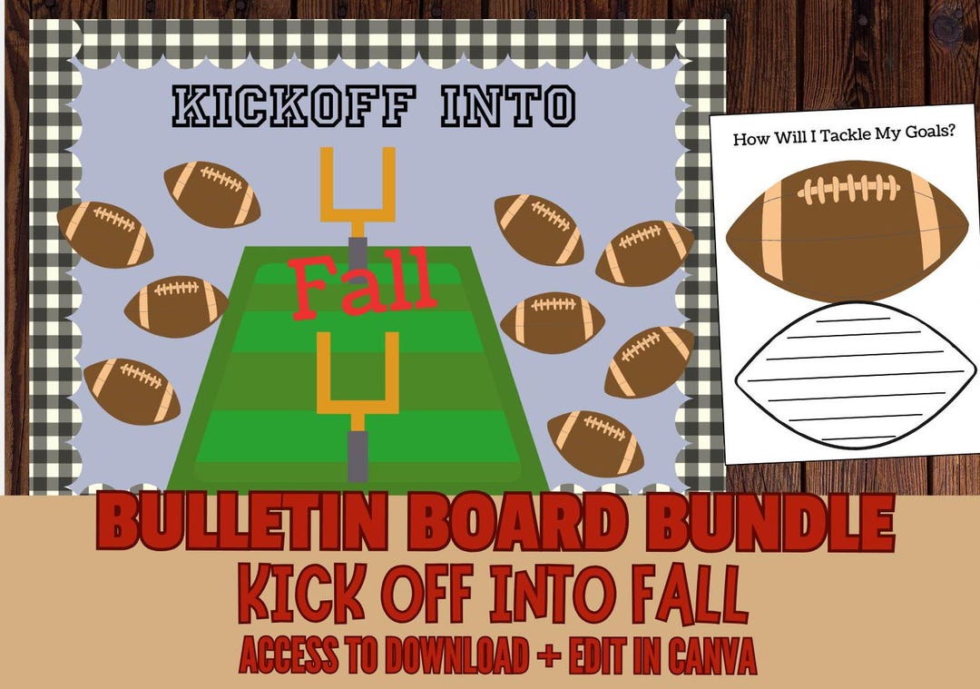 Kick off Into Fall Football Bulletin Board Bundle | Fall Football Theme ...