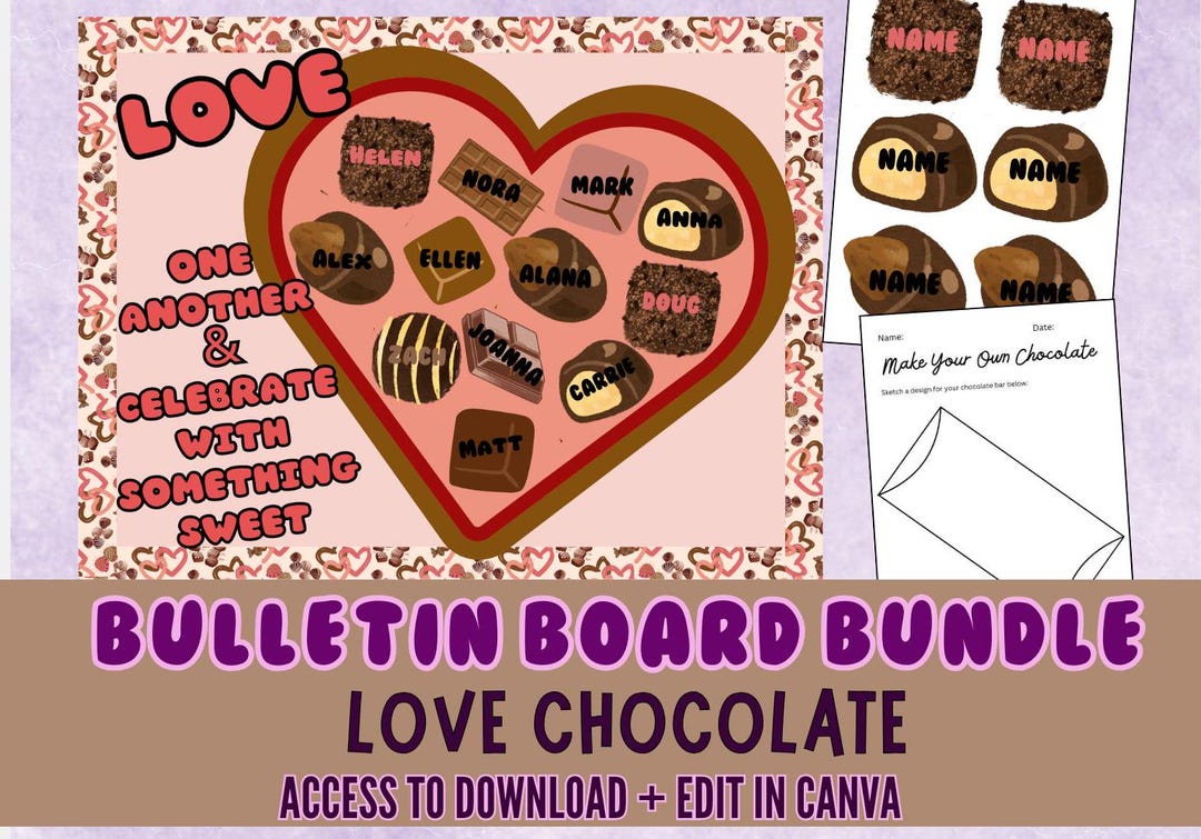 Chocolate Box Bulletin Board Bundle | Sweet Temptations Class Decor ...