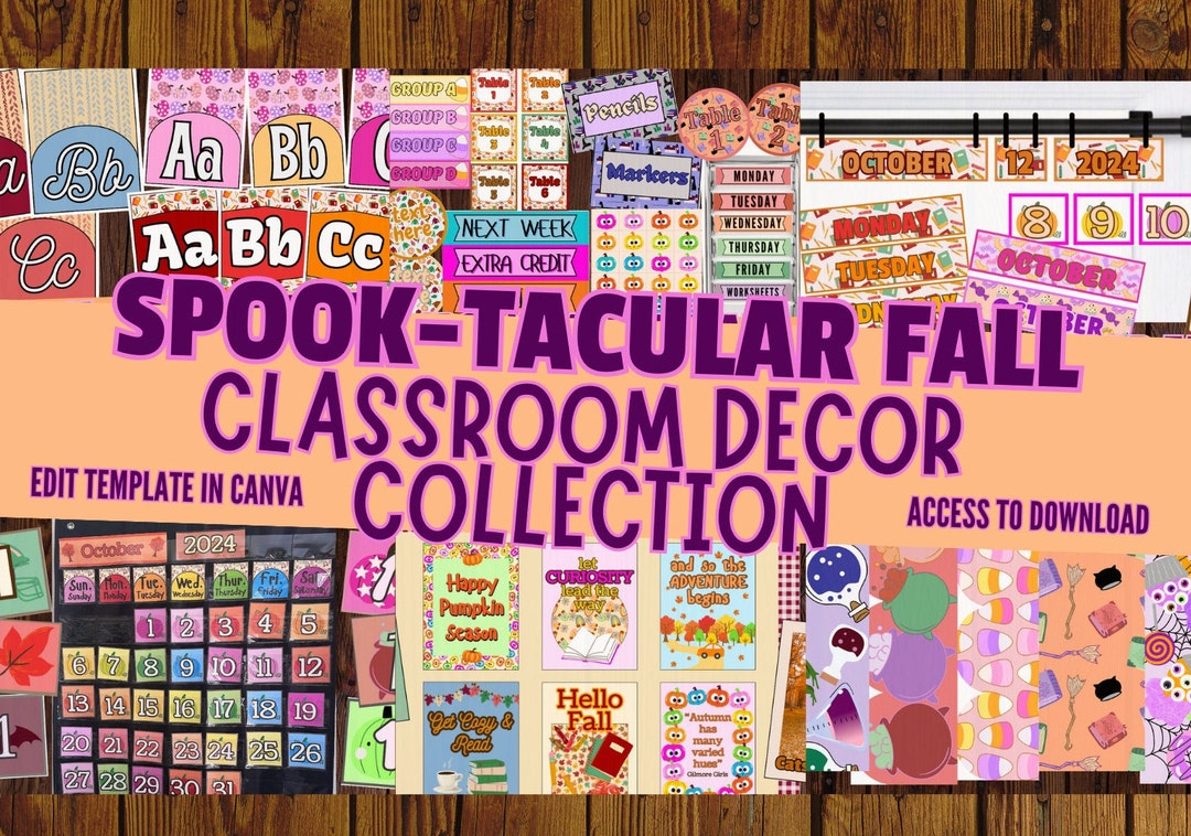 Spook-tacular Fall Classroom Decor Bundle Autumn Fall Theme Teacher ...