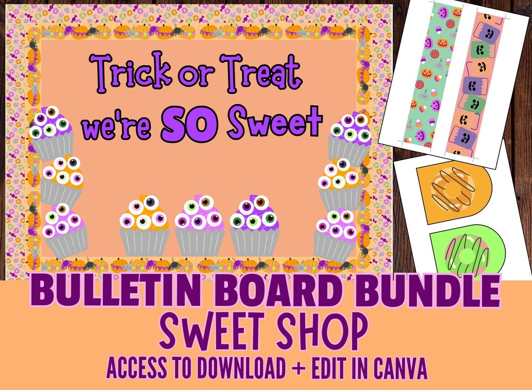 Sweet Shop Halloween Bulletin Board Bundle | Halloween Fall Bulletin ...